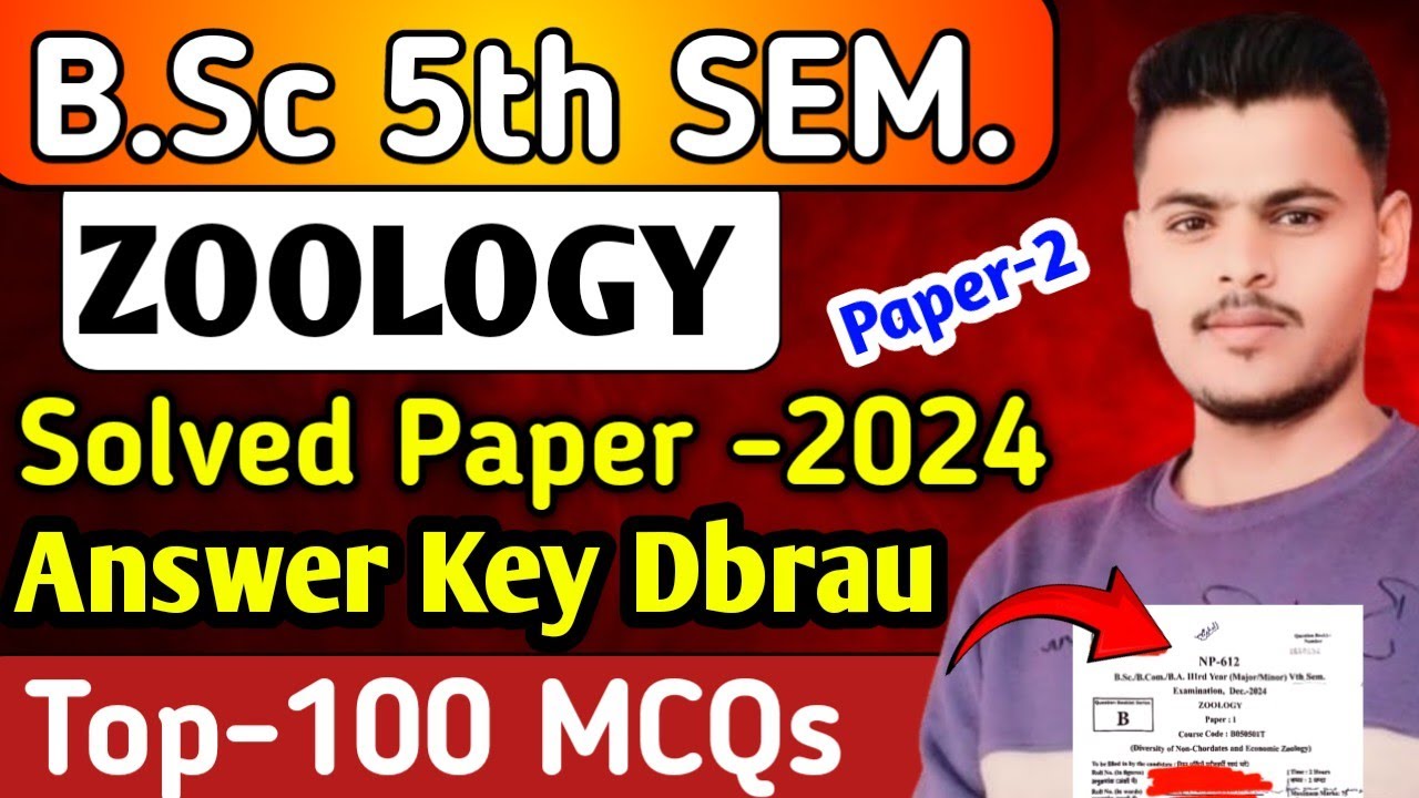 BSc 5th semester zoology Answer key dbrau|Bsc 5th semester zoology ...