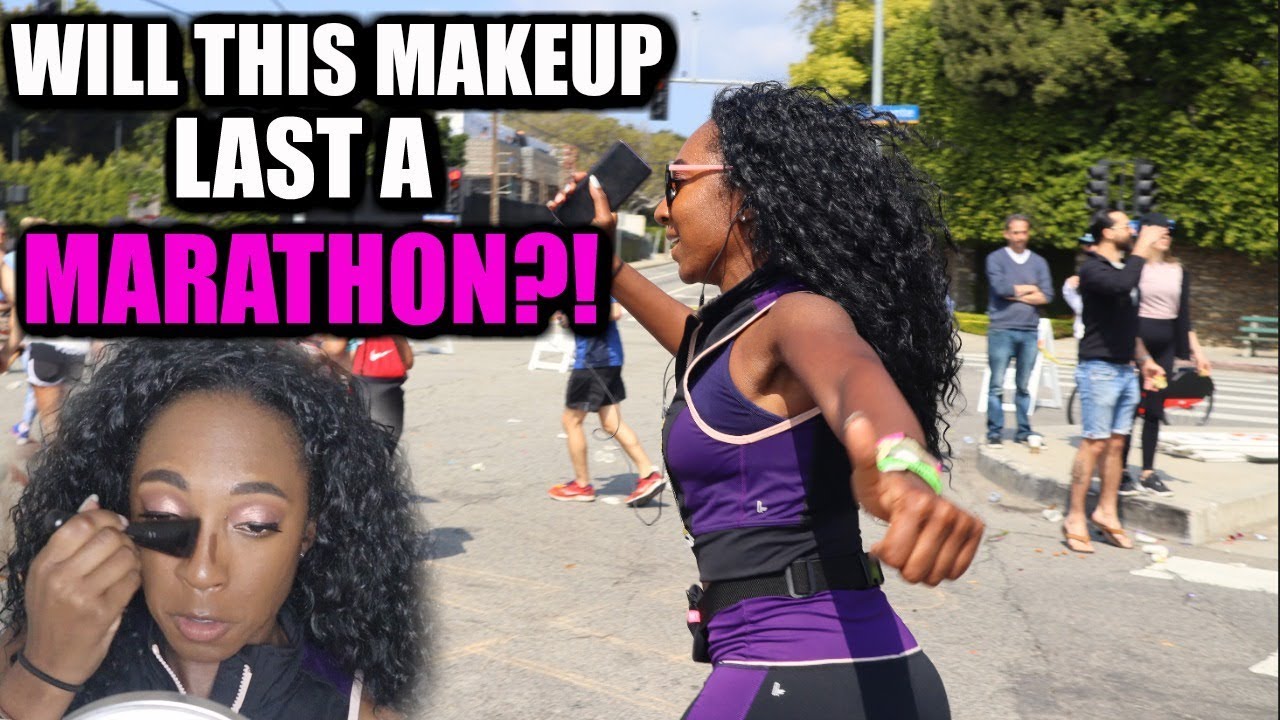 I Wore A Full Face of Makeup To Run the LA Marathon 2019 | WOW - YouTube