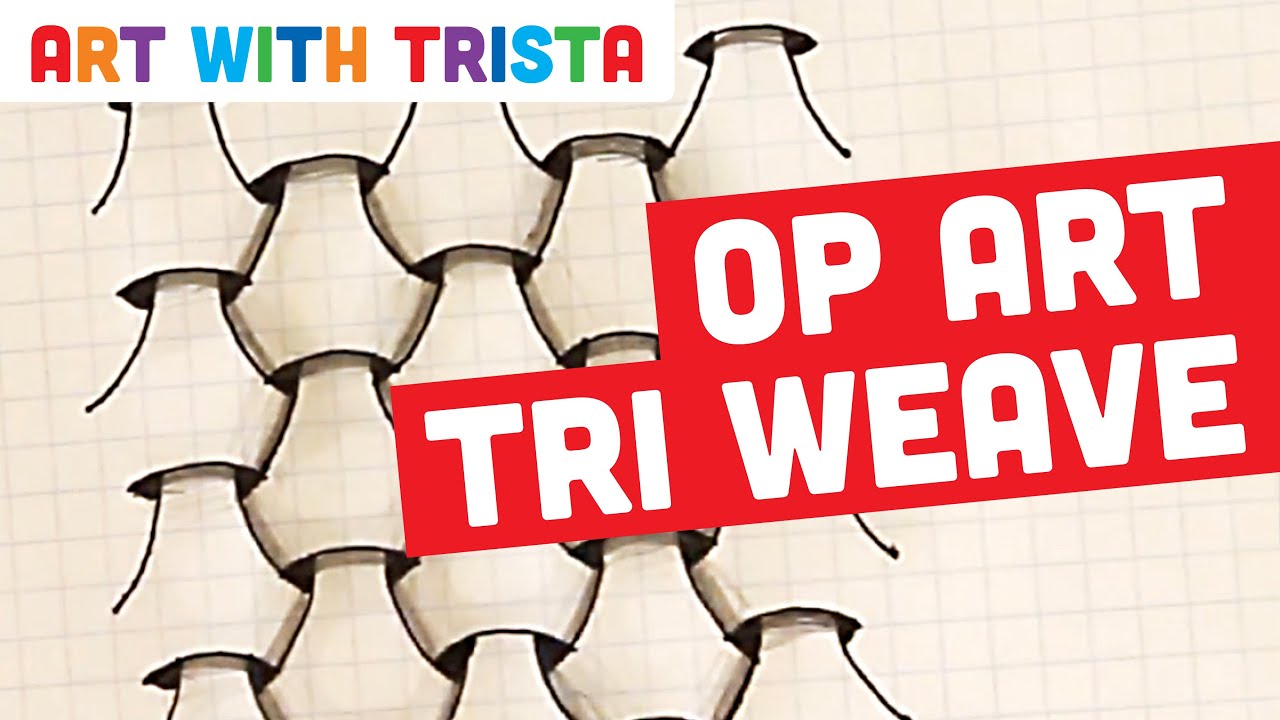Op Art Tri-Weave Drawing Tutorial - Art With Trista - YouTube