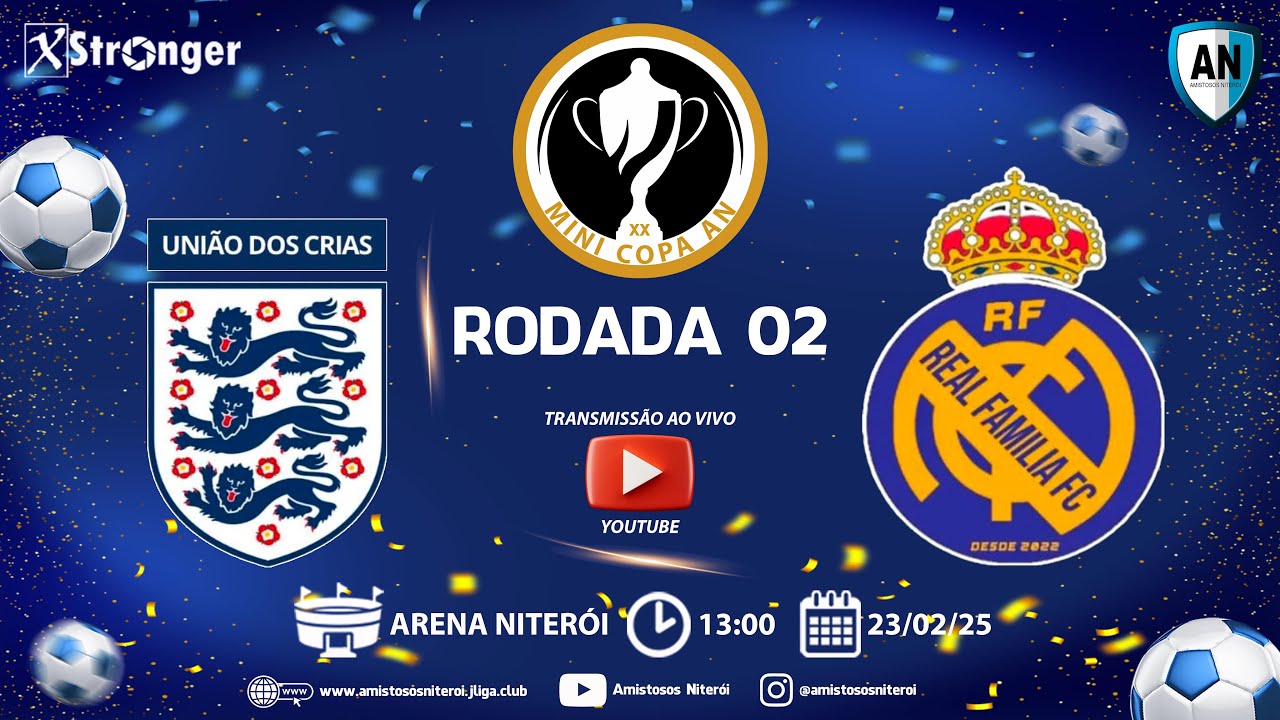 MINI COPA XX | UNIÃO DOS CRIAS X REAL FAMÍLIA FC | RODADA 02 - YouTube