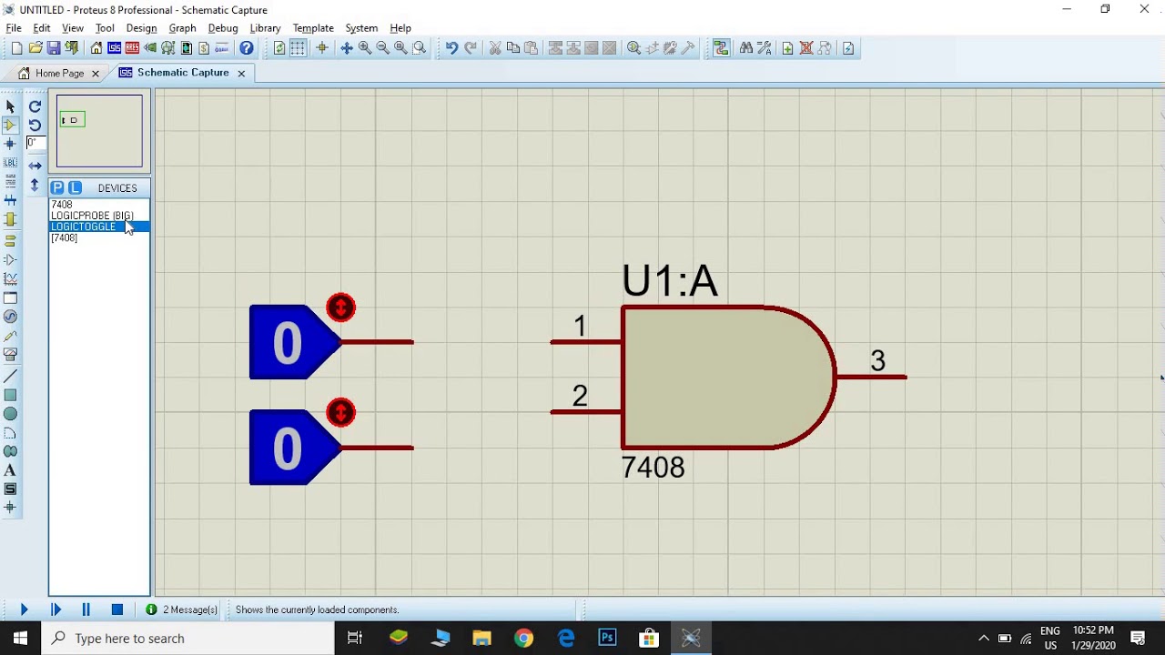 Logic Gates And Gate And Or Gate Implementation In Proteus Part 1 Hot