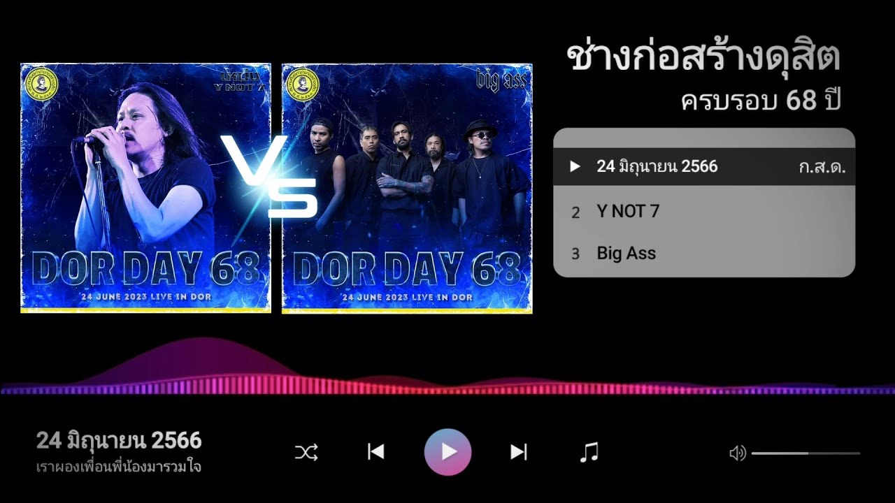 ช่างก่อสร้างดุสิต 24 มิ.ย. 2566 ครบรอบ 68 ปี Neng Y NOT 7 VS. Big Ass - YouTube