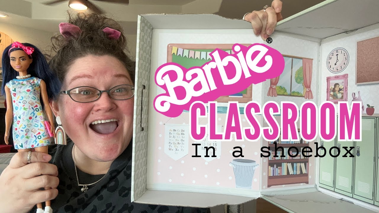 Barbie Classroom in a Shoebox - YouTube