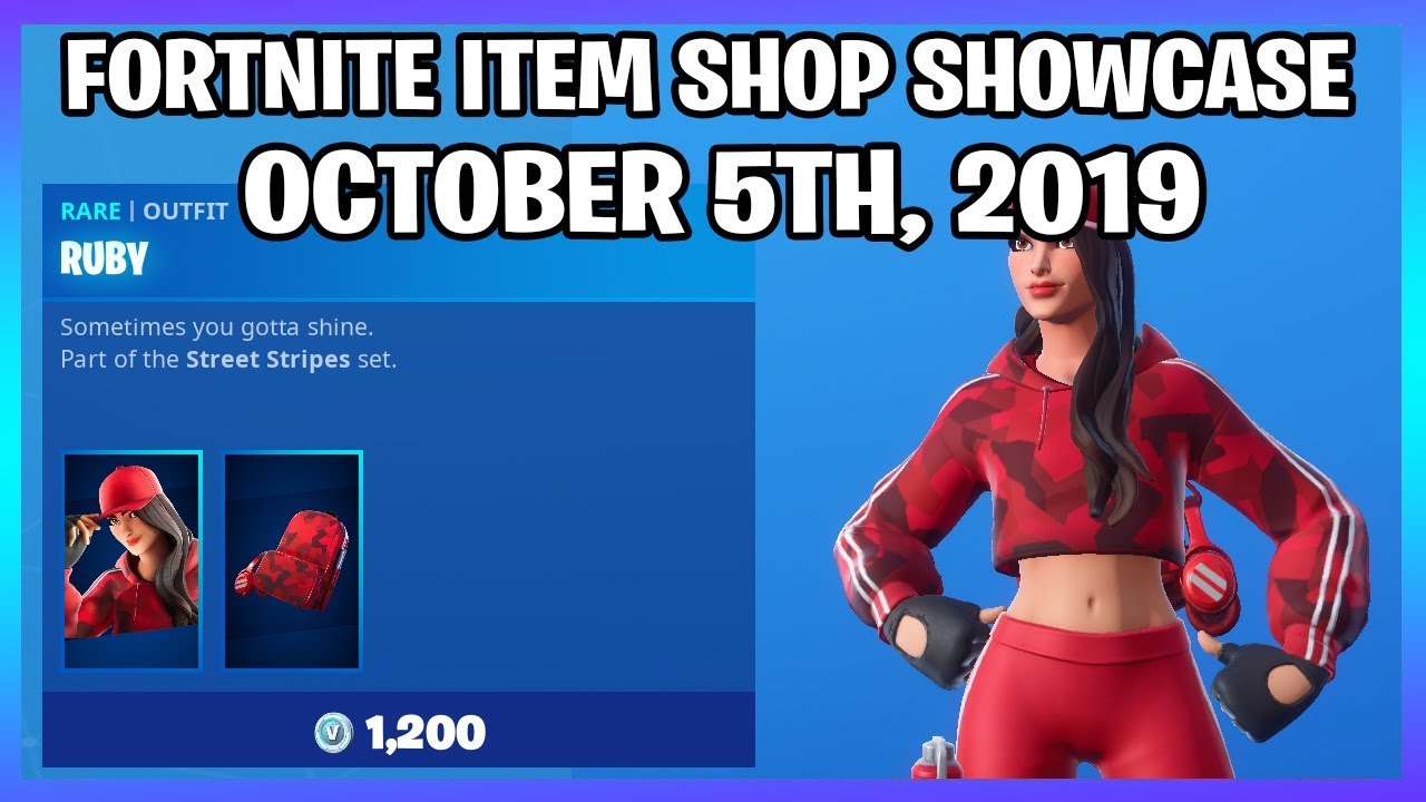 *NEW* RUBY SET! (Fortnite Item Shop 5th October) - YouTube