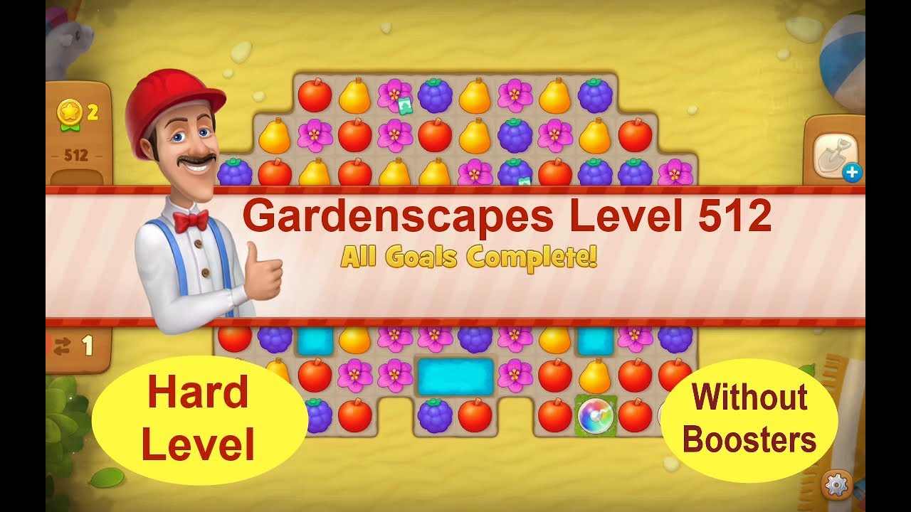 Gardenscapes Level 512 -[2020] [No Boosters] solution of Level 512 on ...