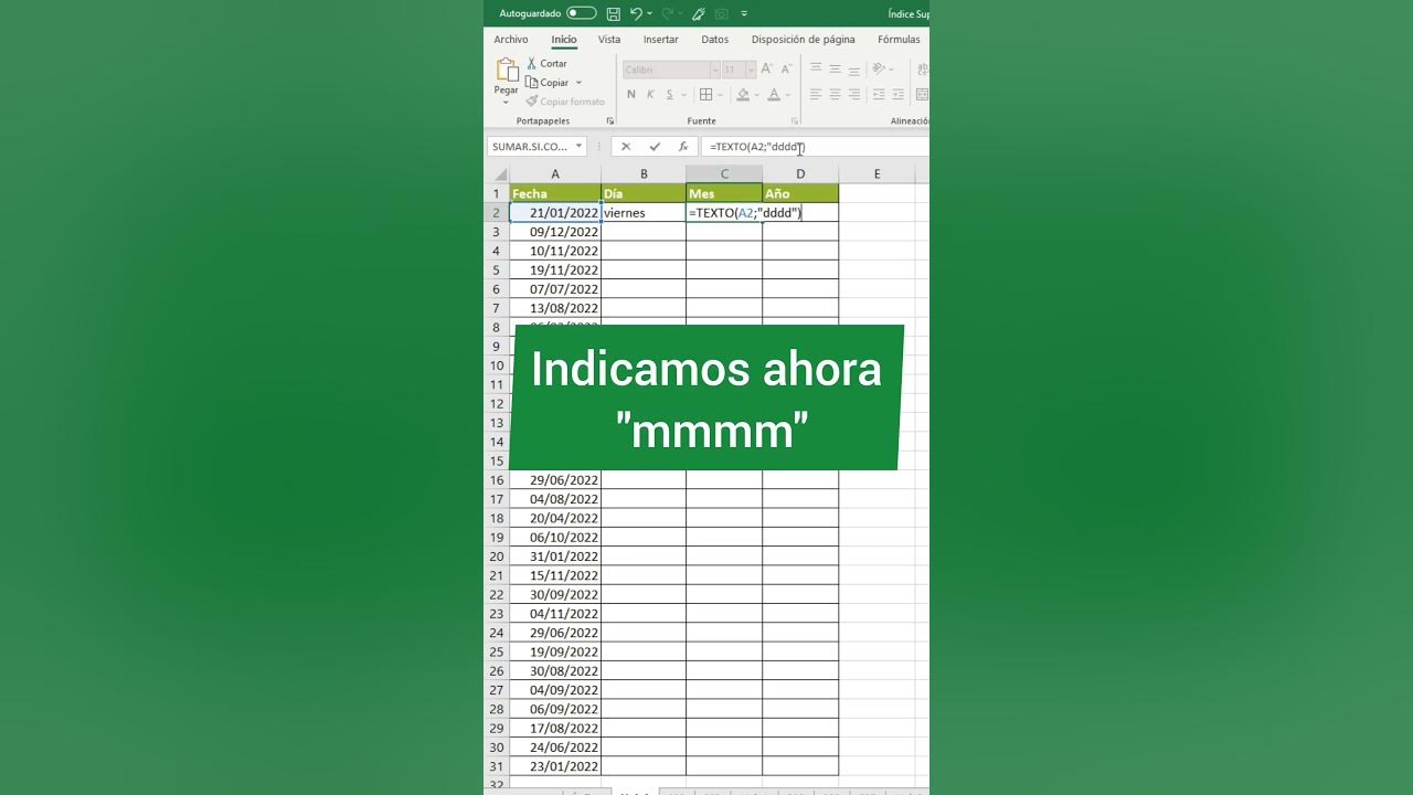 De FECHA a TEXTO en EXCEL #superexcel #excel #cursoexcel #tutorial #short #excelparatodos - YouTube