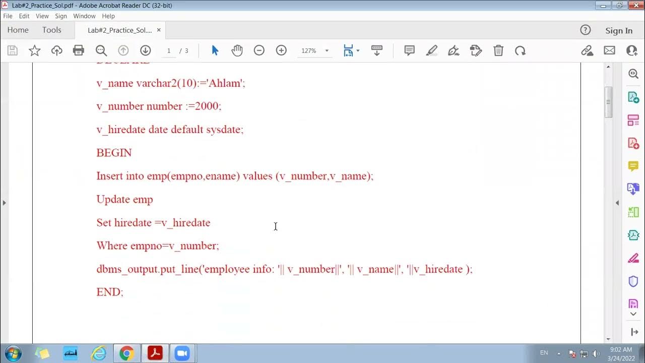 Lab#2_ PL/SQL - YouTube