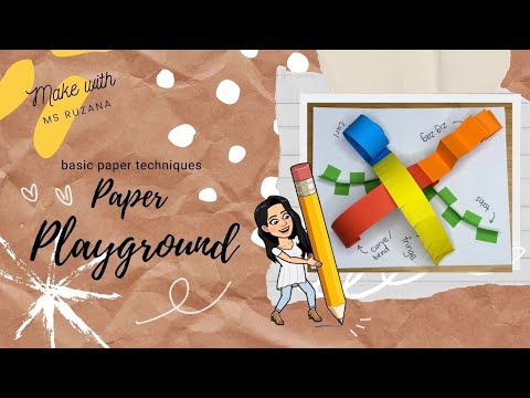 HOW TO MAKE A PAPER PLAYGROUND | Basic Paper Techniques (easy!) | Step ...