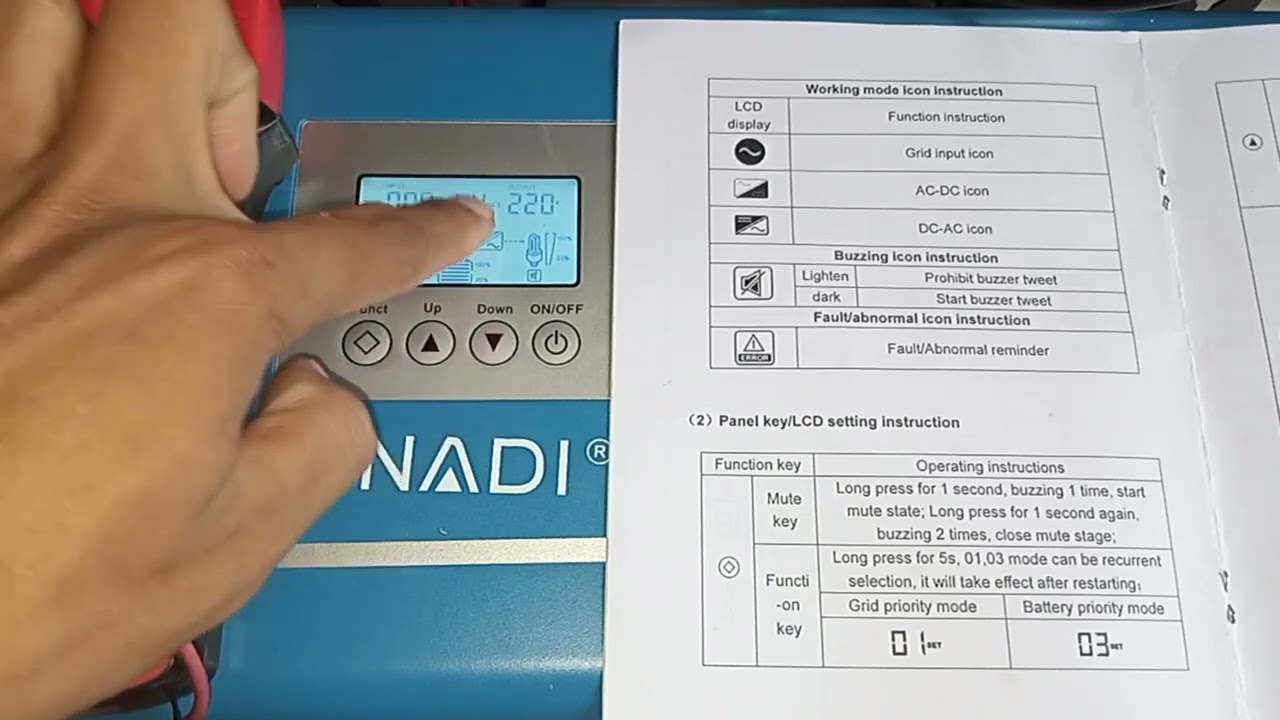 Setting/Parameter Snadi inverter power inverterpower - YouTube