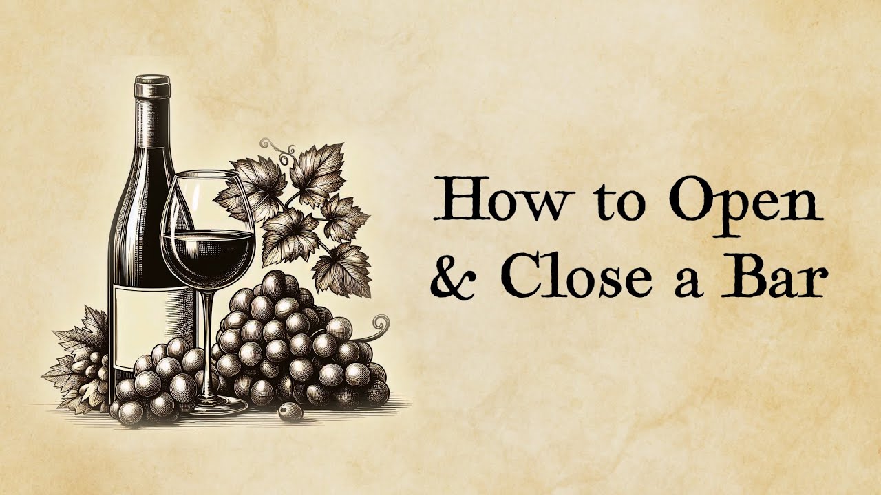 How to Open and Close a Bar - YouTube