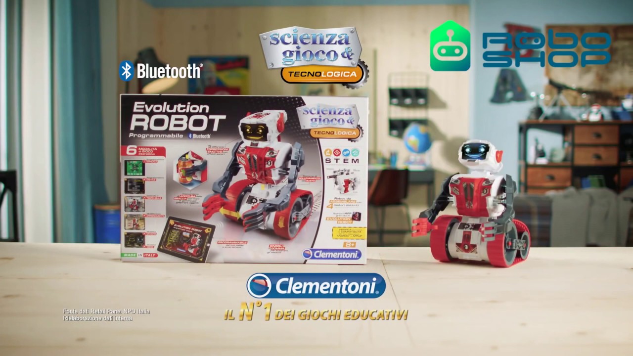 Clementoni evolution robot 61282 robotas žaislas konstruktorius - YouTube