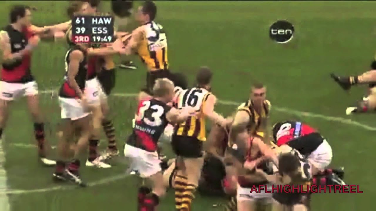 AFL Highlights Biggest Hits, Bumps, Tackles and Punches HD - YouTube