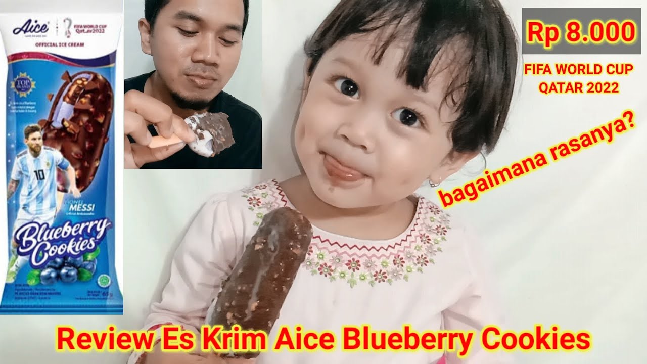 Review Es Krim Aice Blueberry Cookies. Harganya Rp 8.000 Bagaimana rasanya? - YouTube