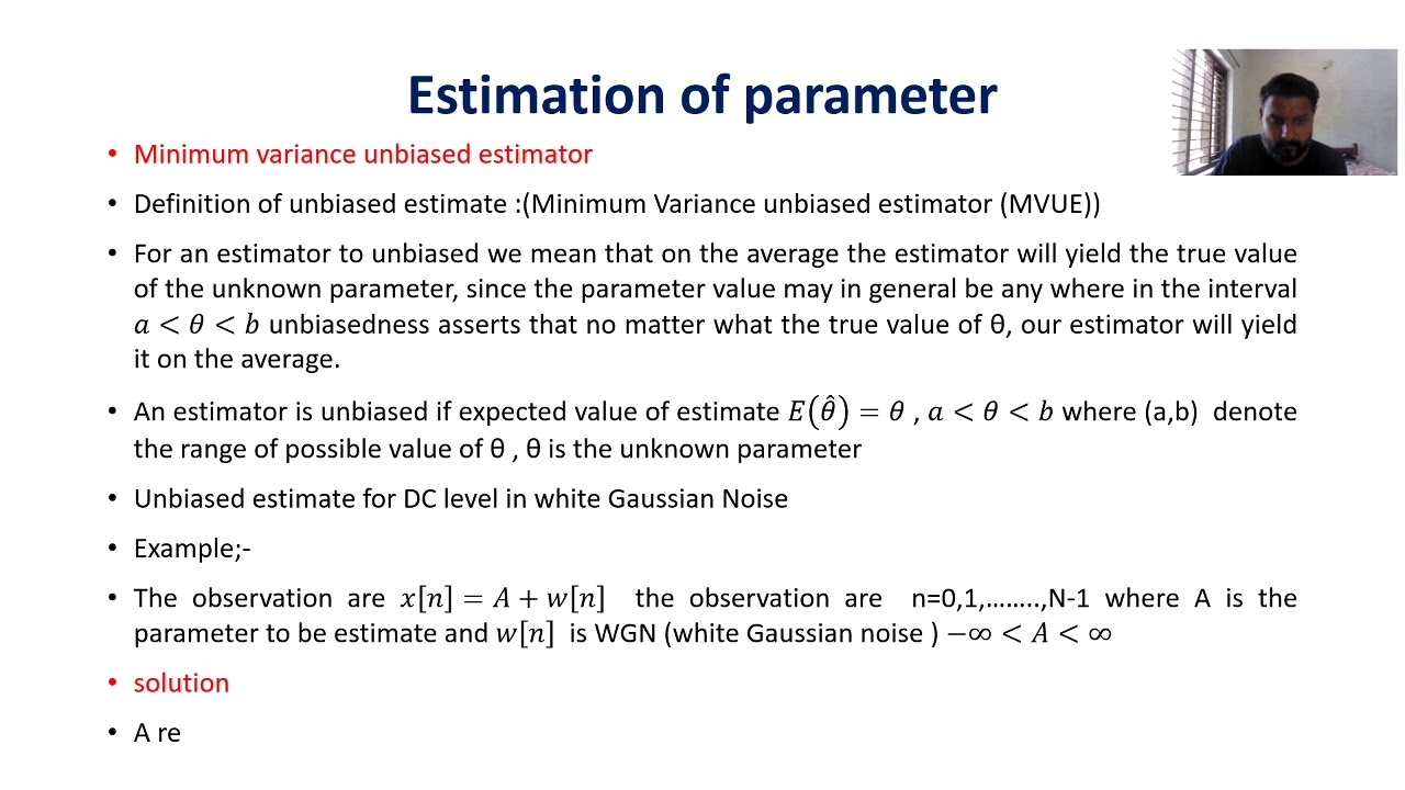 MVU estimator - YouTube