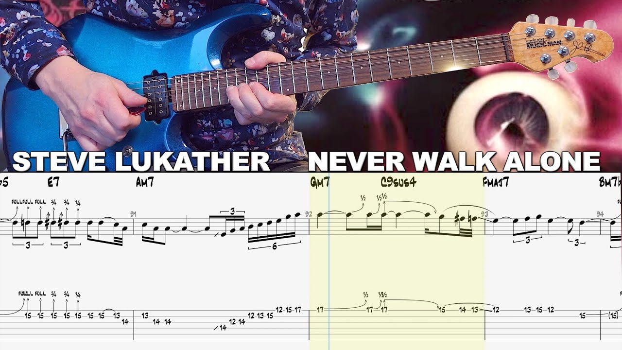 Steve Lukather - Never walk alone | Guitar cover WITH TABS | + SCREEN ...