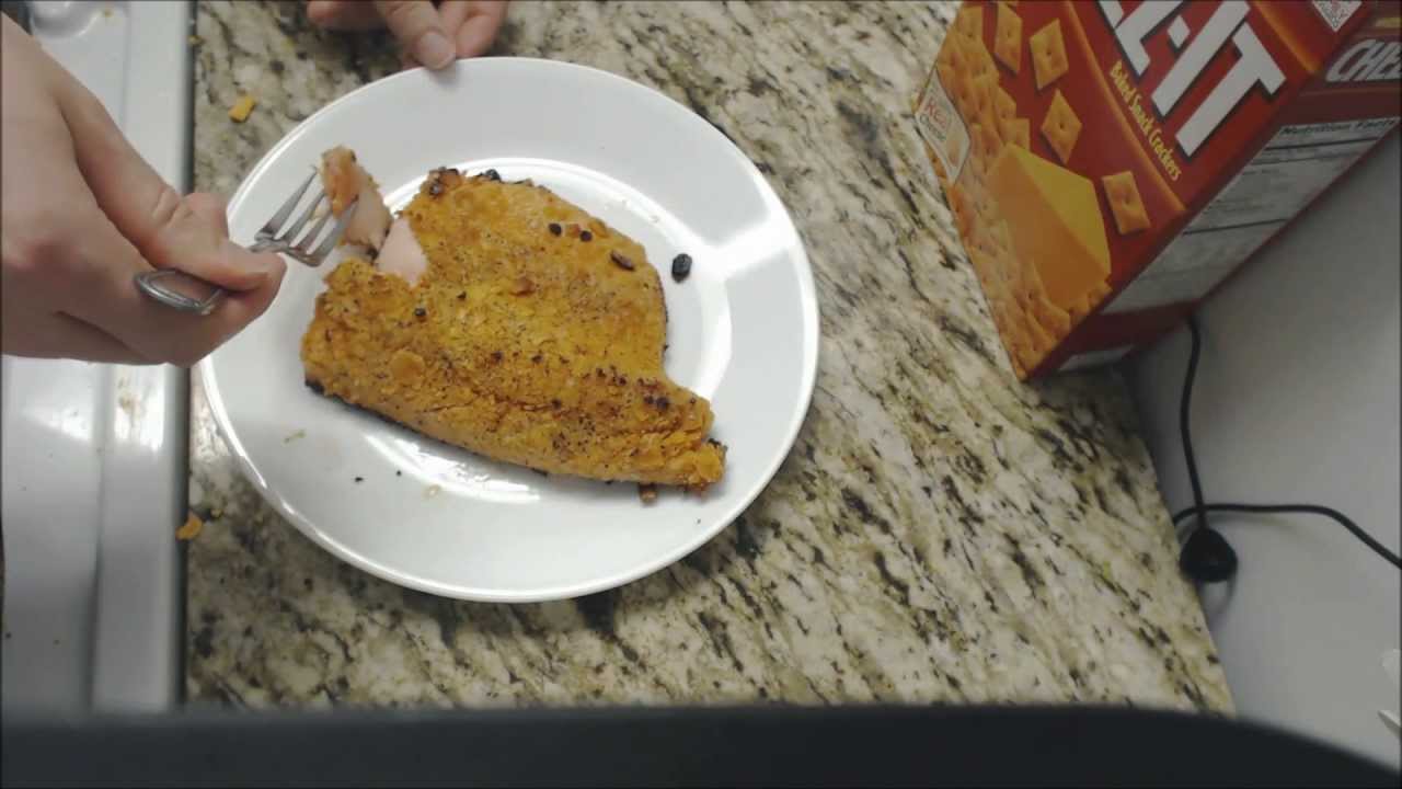 Cheez-It Crusted Fish - Salmon - YouTube