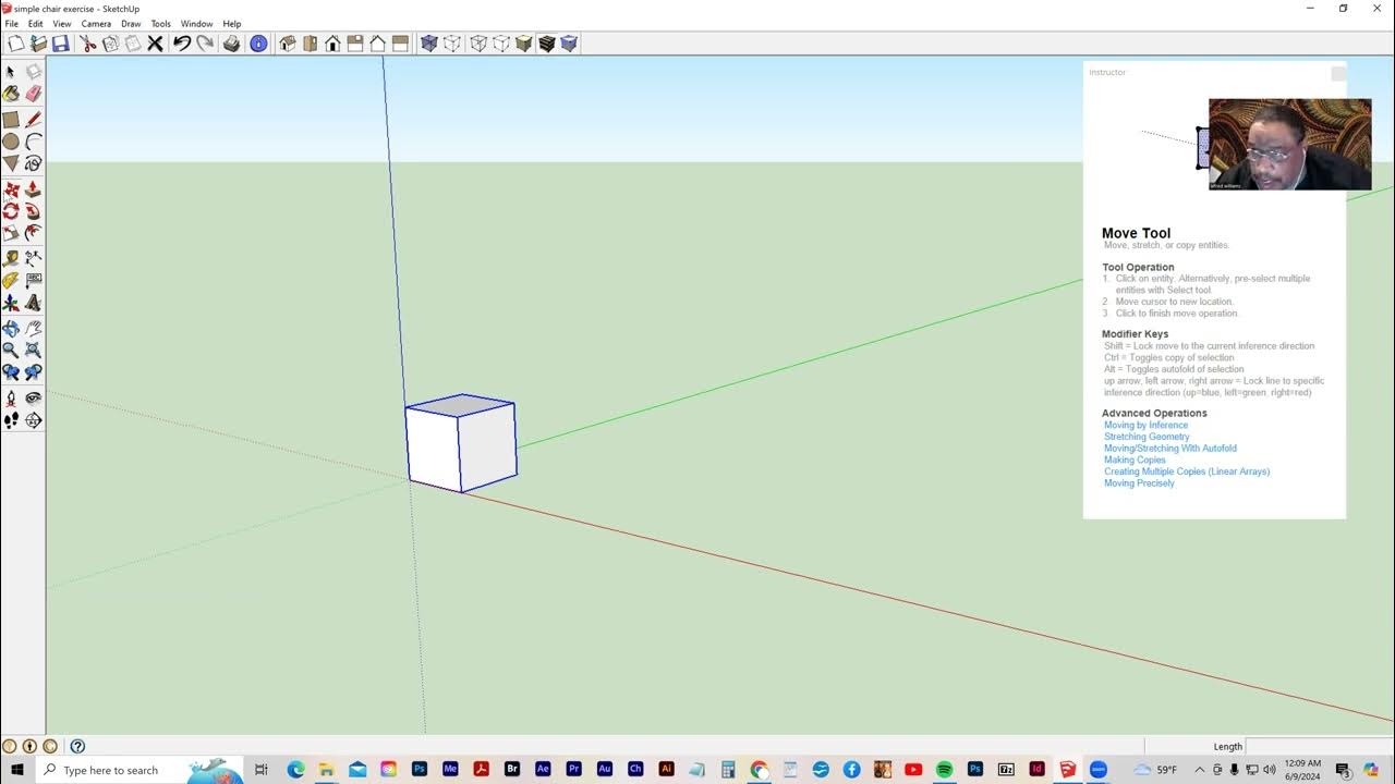 OFSY603 Sketchup move tool multiple copies vid 15 - YouTube