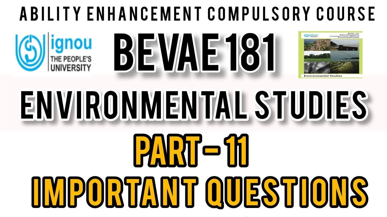UNIT 11 : BEVAE181 IMPORTANT QUESTION | BAG | BCOMG | BSCG | IGNOU ...