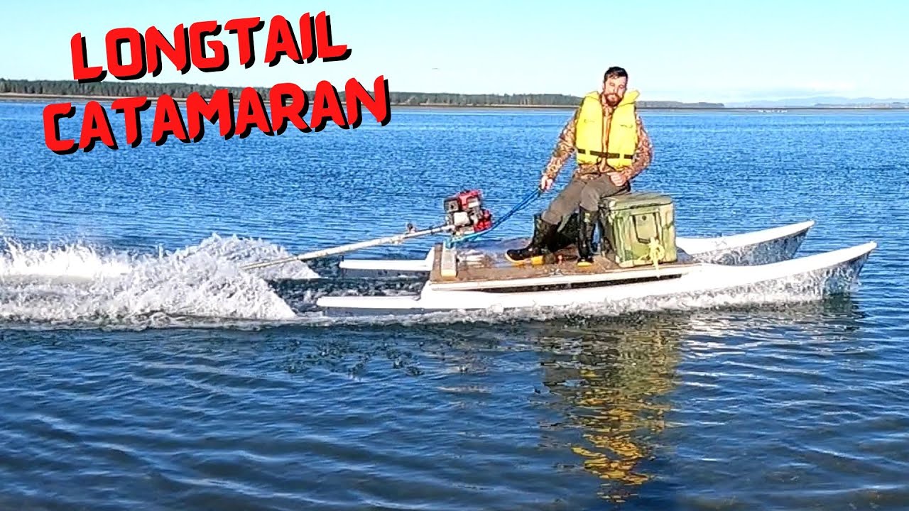 Long Tail Catamaran Mini Fishing Boat - YouTube