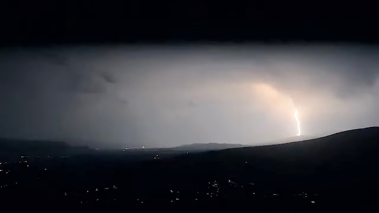 Heavy Thunderstorm Sounds and Real Lightning Video 5 Hours. Sleep ...