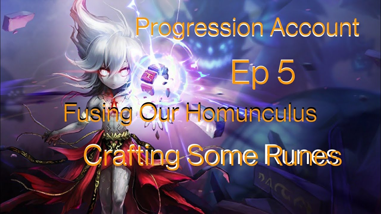 Progression Account ~ Fusing Our Homunculus ~ Crafting Some Runes - YouTube