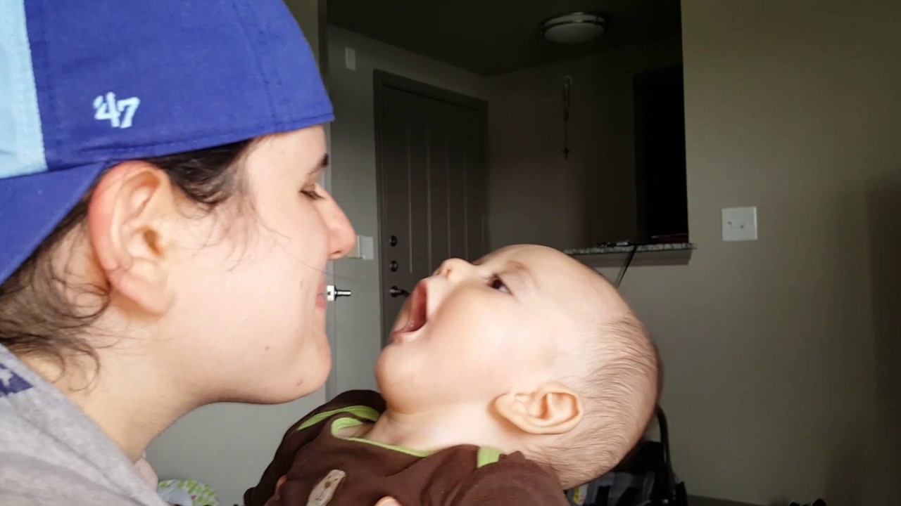 His neck is ticklish - YouTube