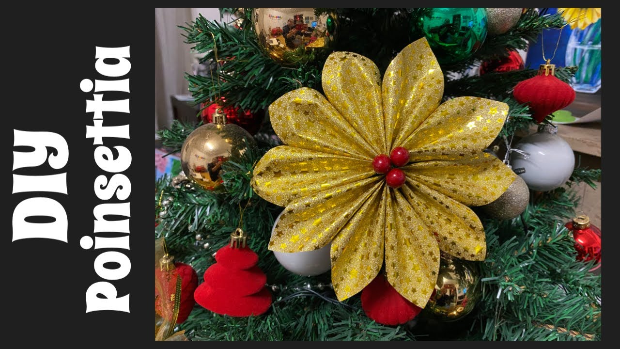 How To Make Ribbon Poinsettia DIY Poinsettia YouTube How To Make Ribbon Poinsettia DIY Poinsettia YouTube