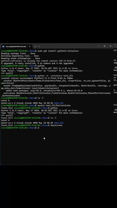 Remove a virtual environment created with python library virtualenv - YouTube