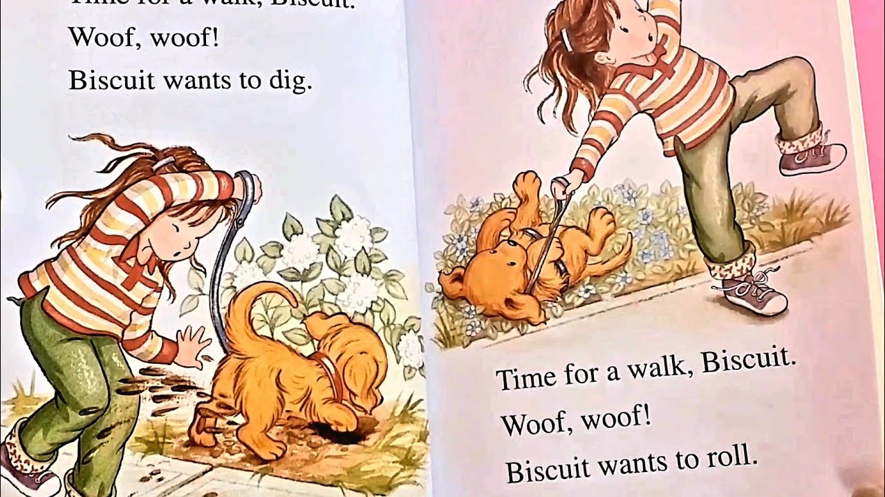 Reading the book Biscuit takes a walk by Alyssa Satin Capucilli ...