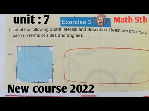 Class 5th Math unit 7 Geometry Exercise 3 Ptb and kptbb new course 2022 ...