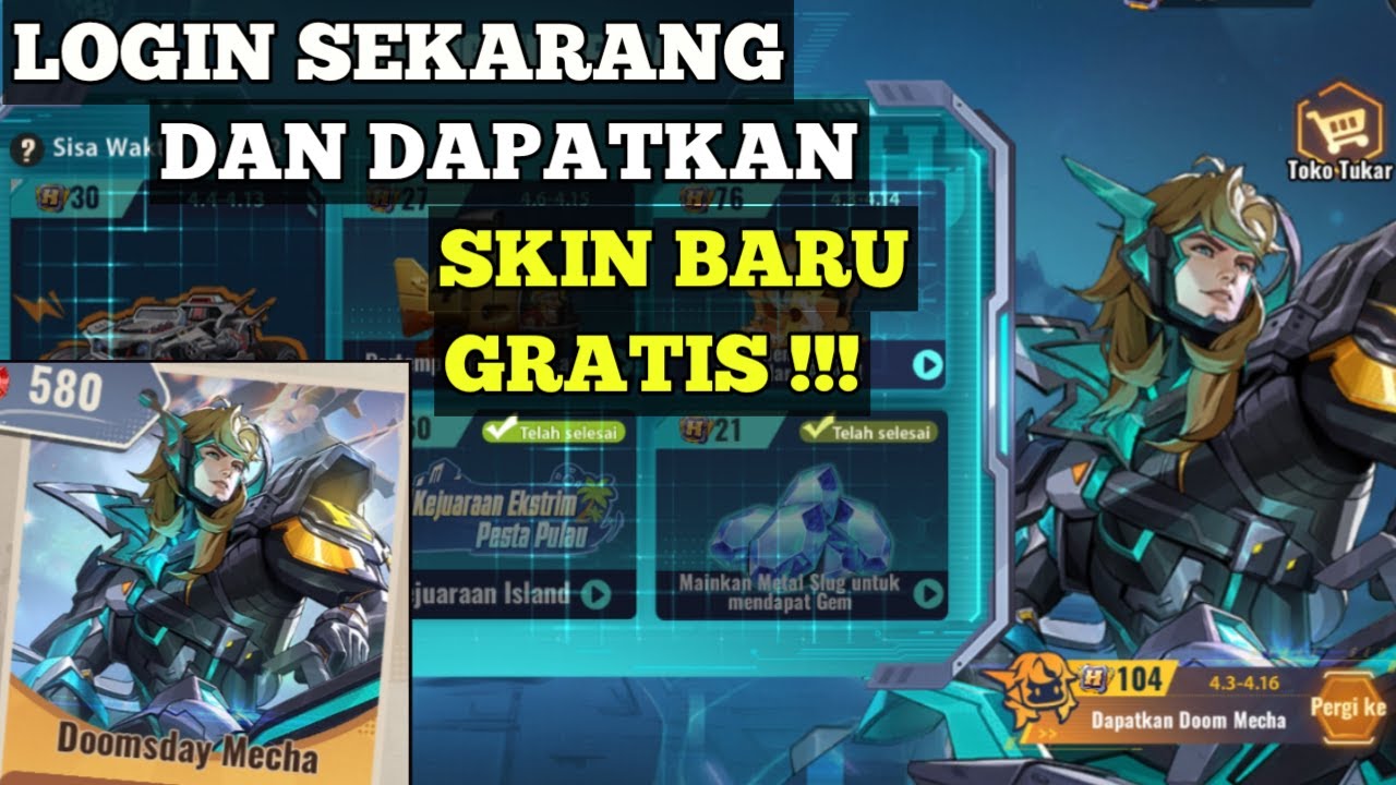 LOGIN SEKARANG GUYS ADA HADIAH SKIN DOOMSDAY MECHA GRATIS // Metal Slug ...