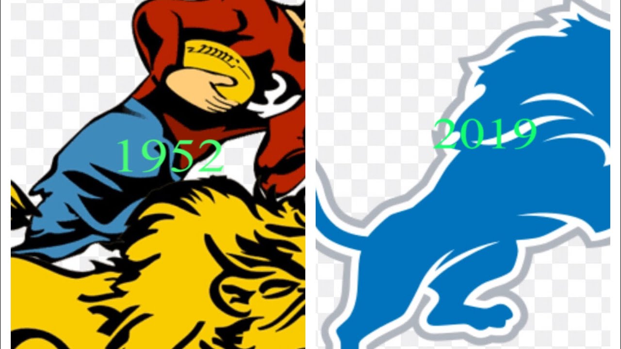 Evolution Of Detroit Lions Logo 1952-2019 - YouTube