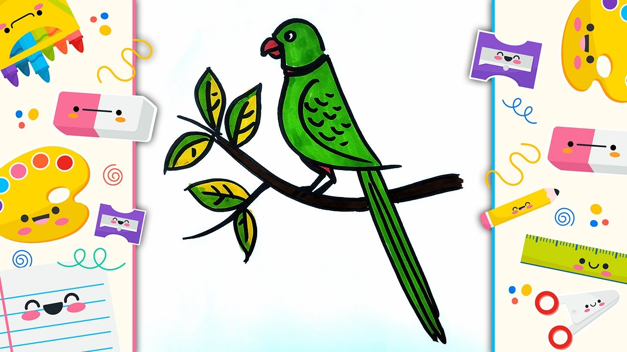 Parrot Drawing_ How To Draw Parrot Step By Step For Beginners_ Easy ...