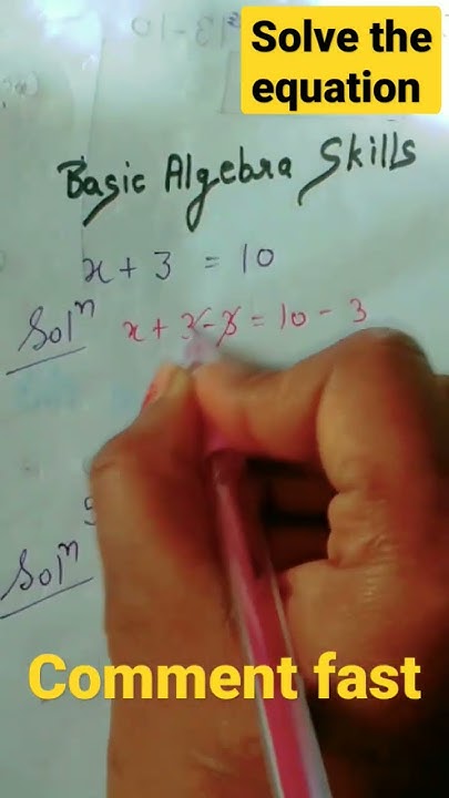 Basic algebra Skills||Solve the equation 😱😱 #education #shorts #algebra ...