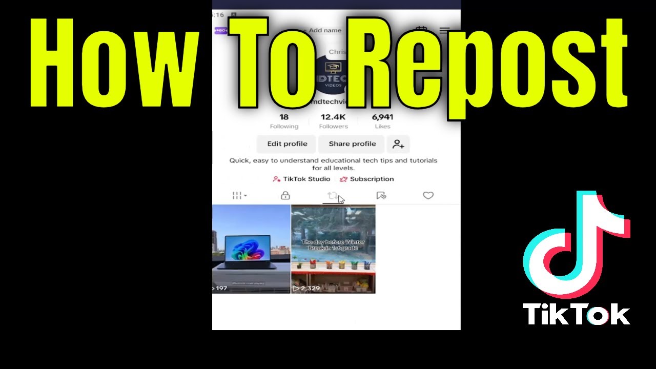 How To Repost On TikTok - Full Guide - YouTube