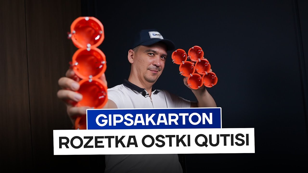Nura Plastic 🔥 Gipsokarton uchun xavfsiz rozetka qutisi - YouTube