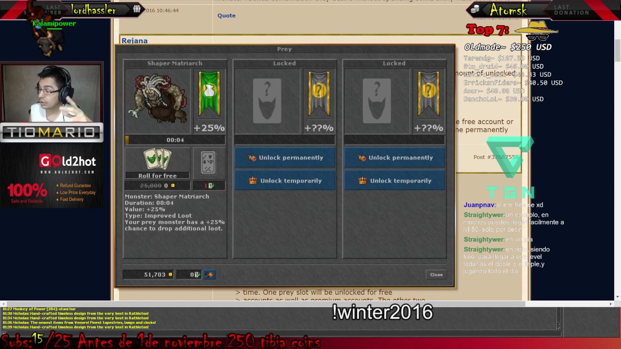 Tibia Platica acerca del 'Prey system' - YouTube