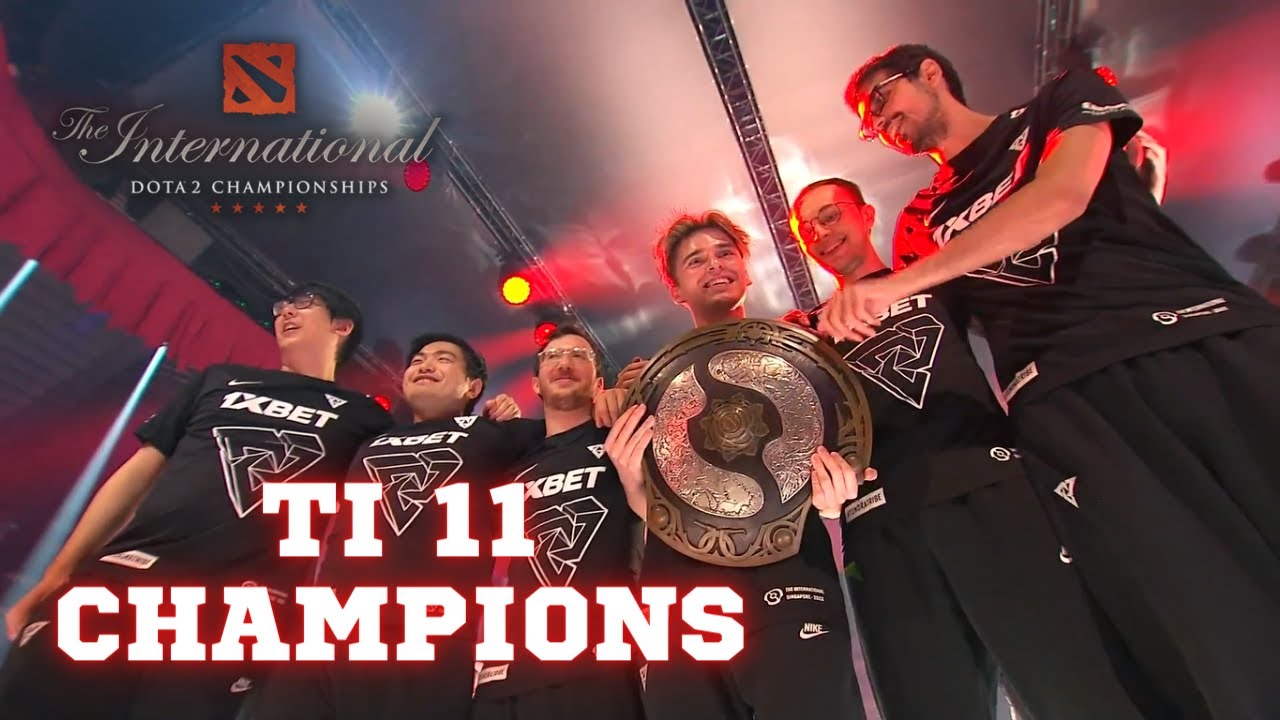 MOMEN KEMENANGAN TUNDRA ESPORTS SEBAGAI JUARA TI11 SINGAPORE - YouTube