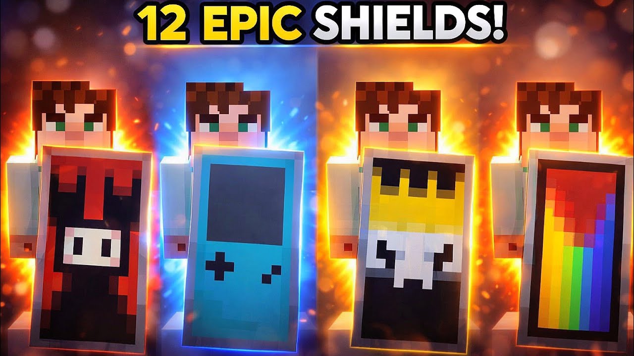 12 INSANE Custom Shield Designs in Minecraft 🛡 - YouTube
