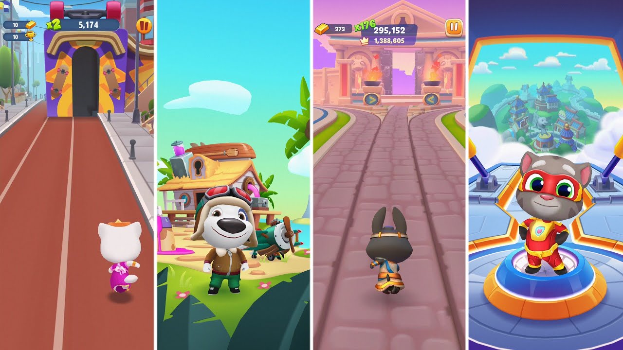 Talking Tom Gold Run,Talking Tom Fly Run,Talking Tom Time Rush,Talking ...