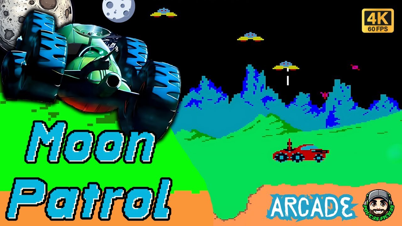 MOON PATROL / MOON RANGER ( ARCADE / 1982 ) GAMEPLAY 2 LOOPS - 4K HD 60 ...
