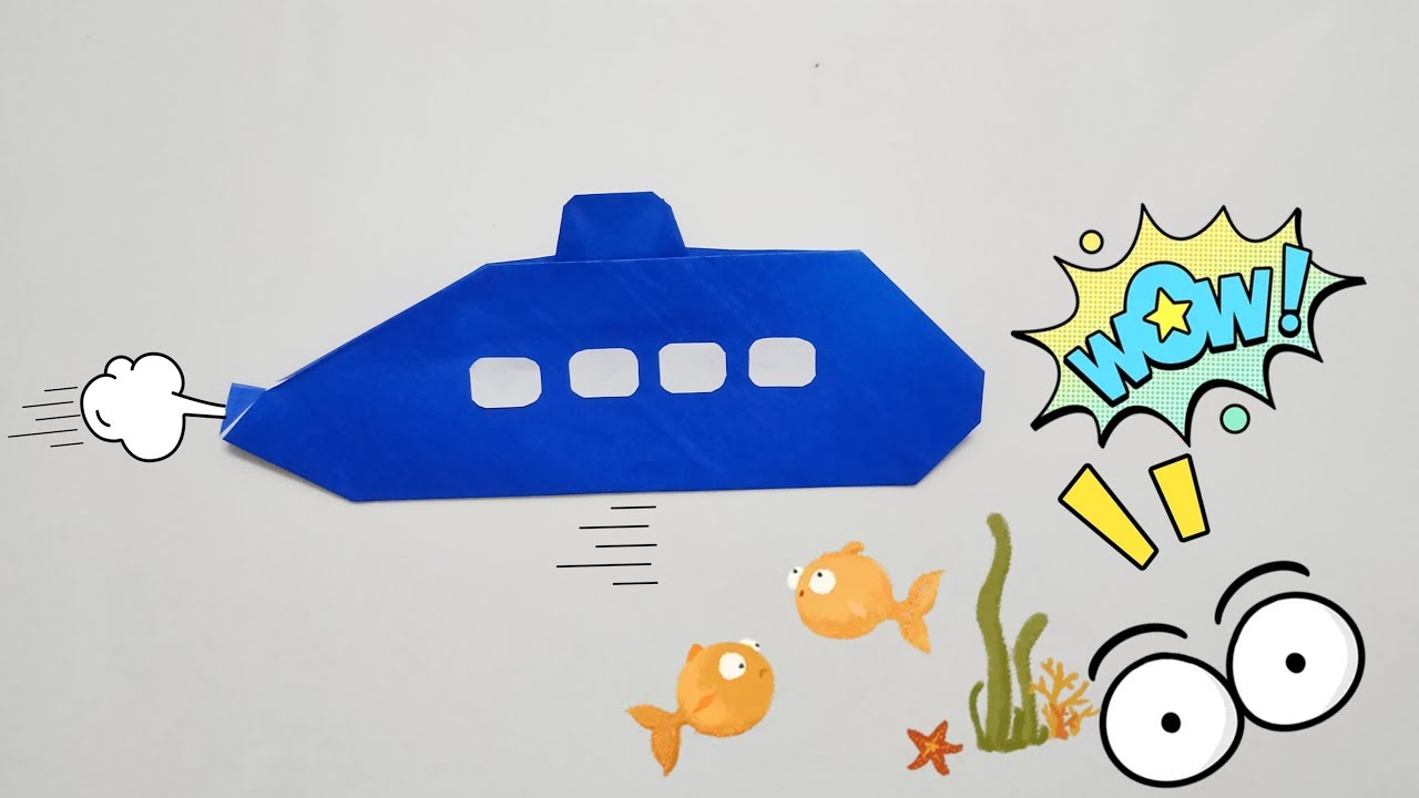 DIY Paper Origami - How to make submarine origami easy🚤 - YouTube