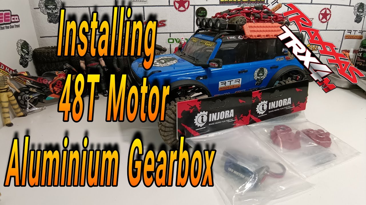 Fitting Injora 48T Motor and aluminium gearbox #traxxastrx4m #injora # ...