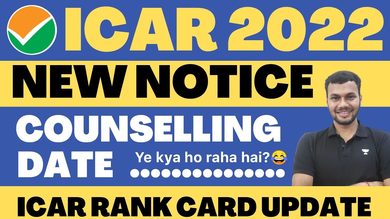 ICAR RANK CARD 2022 UPDATE • ICAR 2022 OFFICIAL UPDATE • ICAR PG/PHD ...