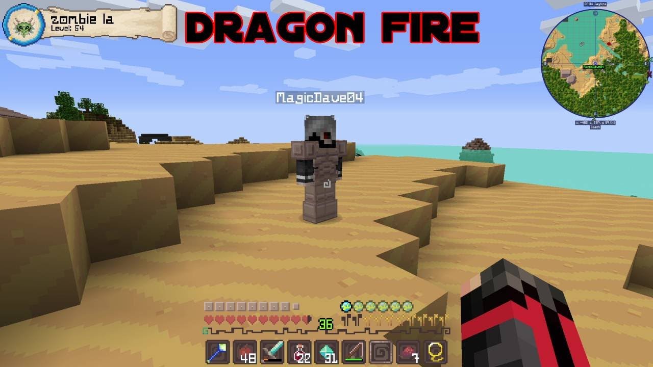 minecraft let's play with the dragon fire mod #10 Our new friend on the ...
