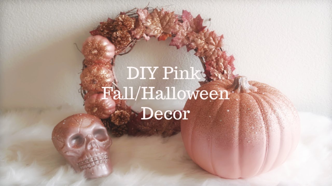 DIY Pink Fall/Halloween Decor - YouTube