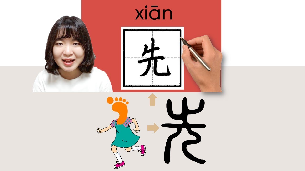 #newhsk1 _#hsk3 _先/xian/(first) How to Pronounce/Say/Write Chinese ...