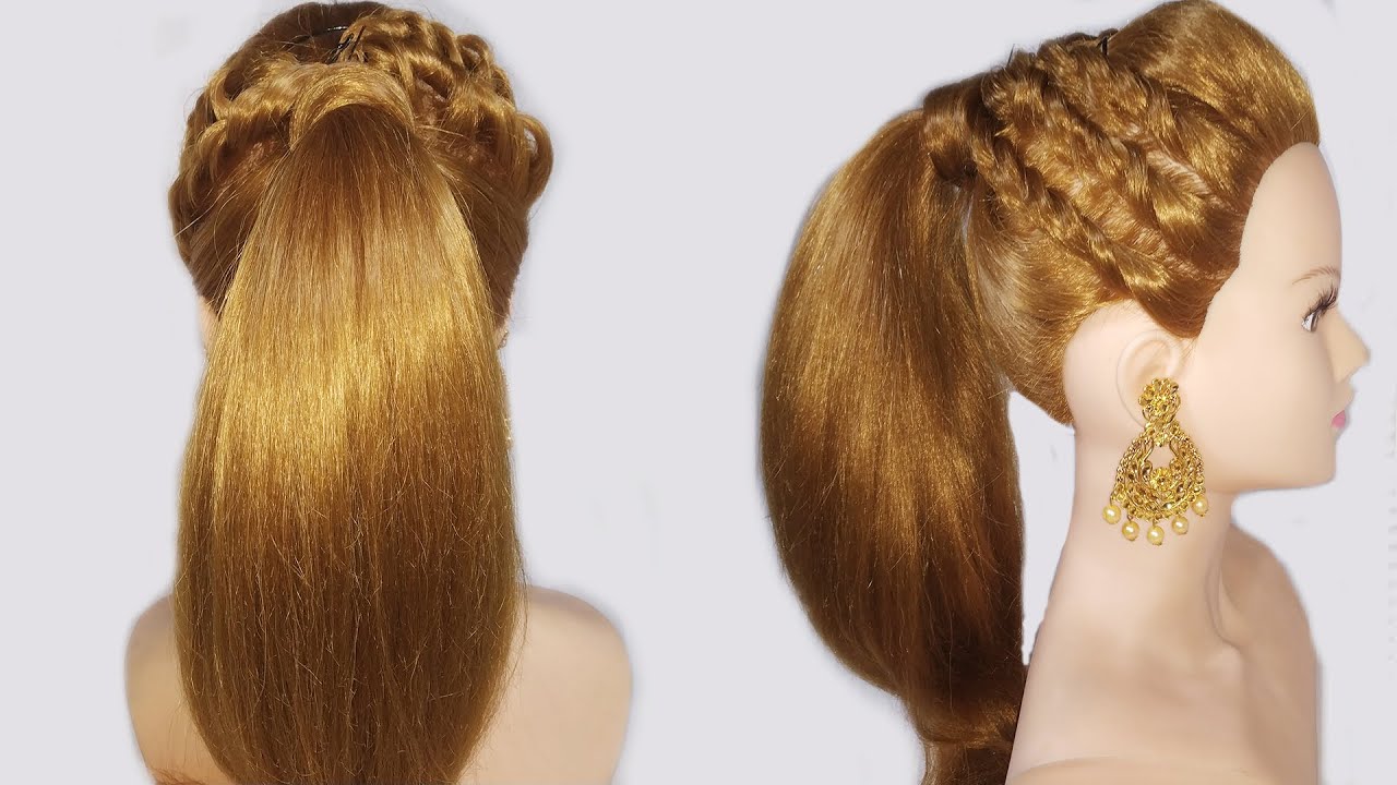 High Ponytail With Puff | High ponytail | Simple Ponytail | Hairstyles ...
