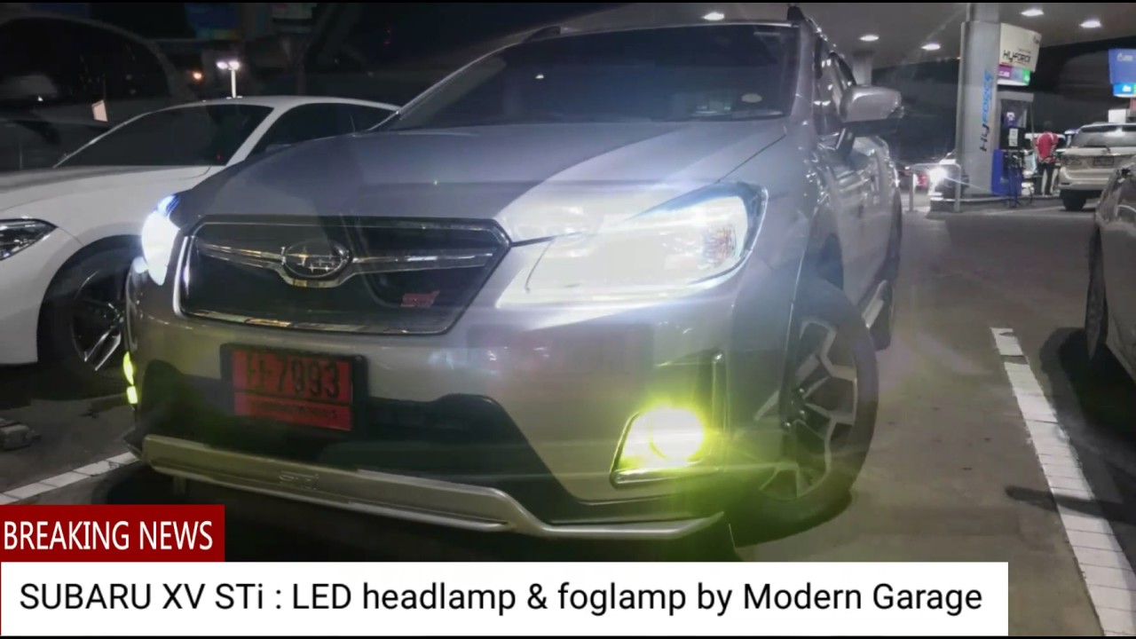 Subaru XV STI with LED in headlight and Foglight by ModernGarage - YouTube