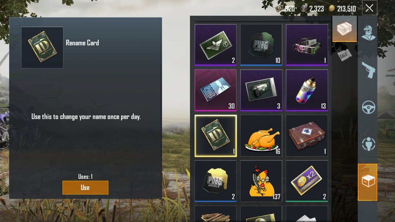 How to change name for Pubg Mobile | How to use rename card for Pubg ...